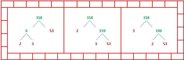 318 Christmas Factor Tree Gif | Find the Factors