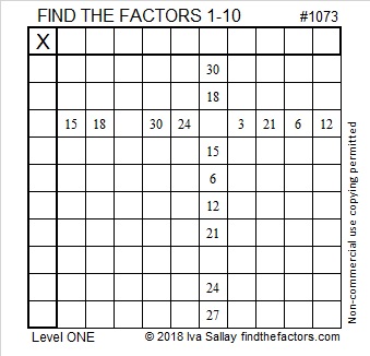 1073 and Level 1 | Find the Factors