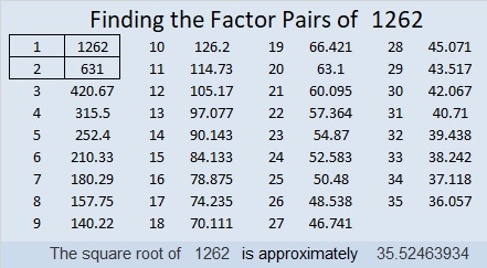 1262 Jack-o-lantern Mystery | Find the Factors