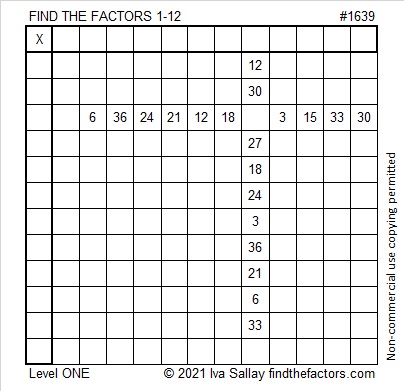 1639 and Level 1 | Find the Factors