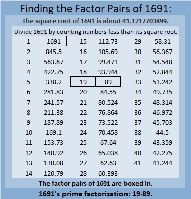 1691 Jack 0’Lantern Time | Find the Factors